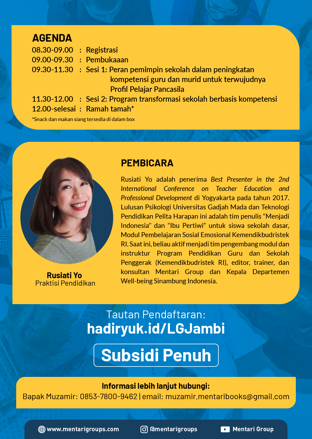 Seminar Pendidikan Mentari Group 2023 Jambi Hadiryuk